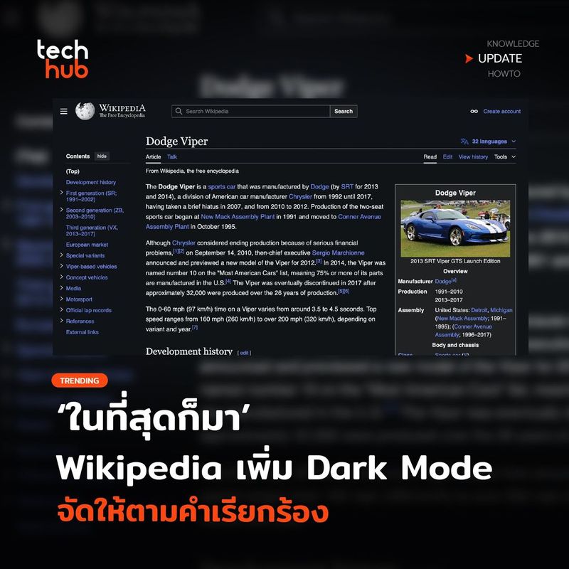 [Techhub] ดีกว่าไม่มา หนึ่งในเว็บยุคแรกเริ่ม ที่มีอายุกว่า 20 ปีแล้วอย่าง Wikipedia และหนึ่งใน ...