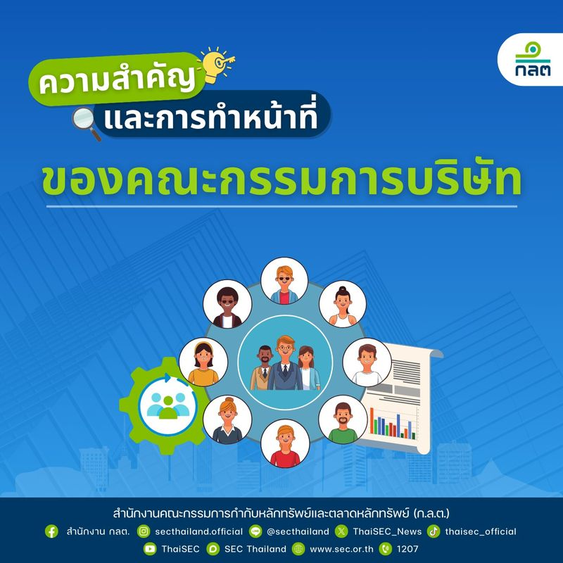 [SEC Thailand] 💡 ความสำคัญและการทำหน้าที่ของคณะกรรมการบริษัท 💡 คณะ ...