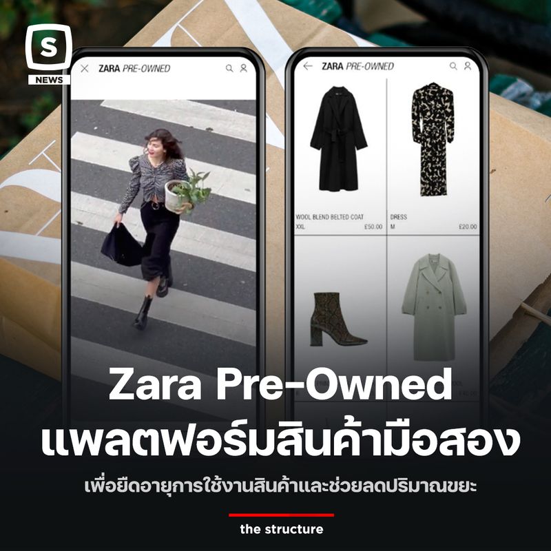 [The Structure] Zara Pre-Owned แพลตฟอร์มสินค้ามือสอง เพื่อยืดอายุการใช้งานสินค้าและช่วยลดปริมาณ ...