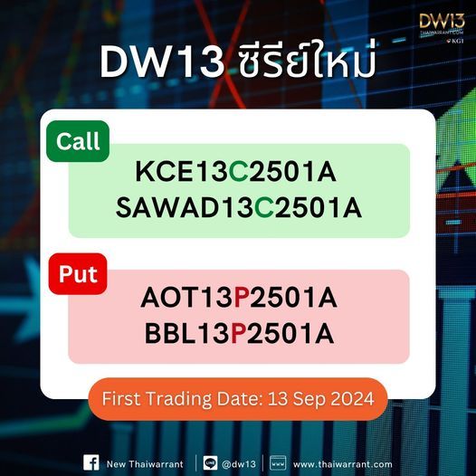 [@Newss] 🆕DW13 ซีรีย์ใหม่ล่าสุด! 🟢KCE13C2501A 🟢SAWAD13C2501A 🔴 ...