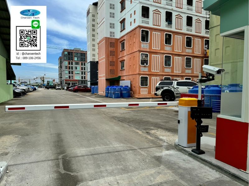 [Charoen Tech] อัพเกรดระบบไม้กั้นรถยนต์เดิมด้วยชุดกล้องอ่านป้ายทะเบียน ภาพหน้างานชุดนี้เป็นการ ...