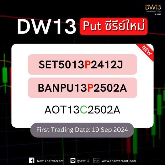 [@Newss] 🆕DW13 ซีรีย์ใหม่ล่าสุด! 🔴SET5013P2412J 🔴BANPU13P2502A 🟢AOT13C2502A