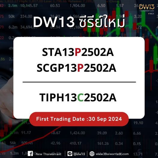 [@Newss] 🆕DW13 ซีรีย์ใหม่ล่าสุด! 🔴SCGP13P2502A 🔴STA13P2502A 🟢BLA13C2502A