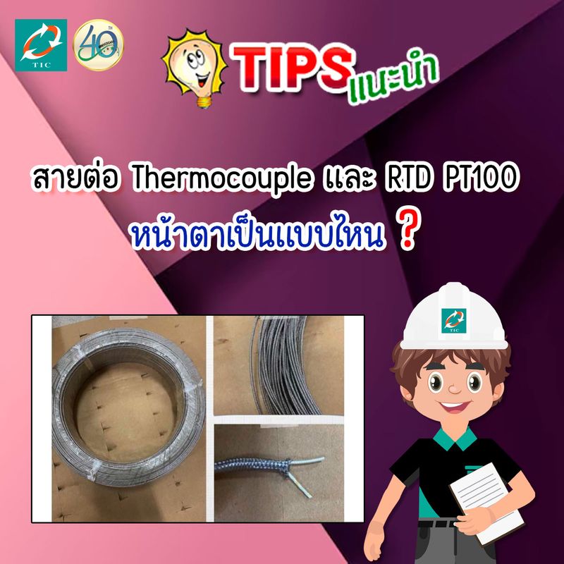 [ Technology Instruments Co., Ltd.] หน้าตาเป็นแบบไหน สายต่อ Thermocouple และ RTD PT100