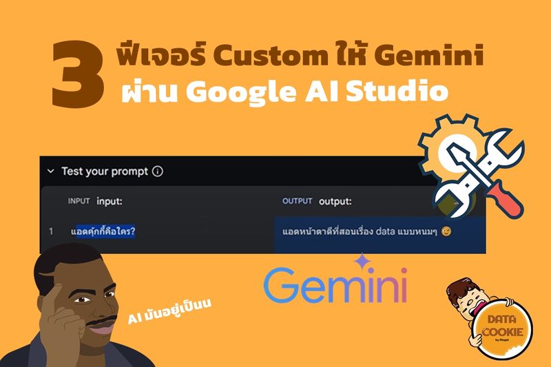 [Datacookie] 3ฟีเจอร์Customให้Geminiผ่านGoogleAIStudio 🤖⚙️ คลิปนี้แอดคุ้กกี้ 🍪 จะมาแชร์พื้นฐาน ...