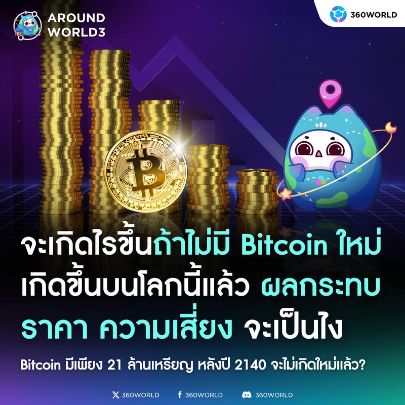 [360 Future Tech] จะเกิดไรขึ้นถ้าไม่มี Bitcoin ใหม่ผลิตขึ้นบนโลกนี้แล้ว ผลกระทบ ราคา ความเสี่ยง ...