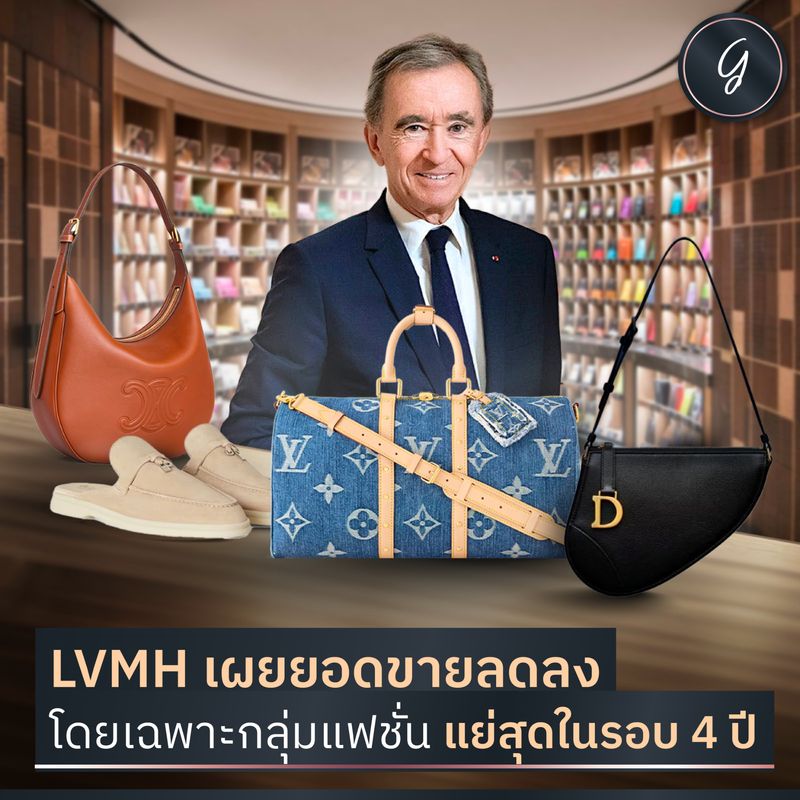 [ลงทุนเกิร์ล] LVMH เผยยอดขายลดลง โดยเฉพาะกลุ่มแฟชั่น แย่สุดในรอบ 4 ปี เมื่อไม่กี่ชั่วโมงที่ผ่าน ...