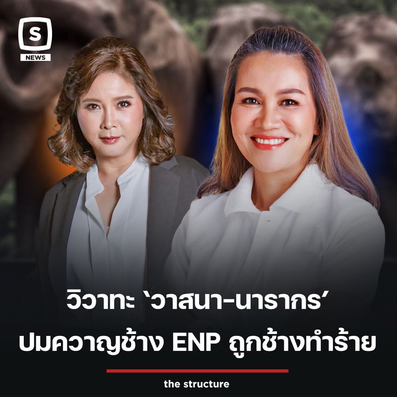 [The Structure] วิวาทะ 'วาสนา-นารากร' ปมควาญช้าง ENP ถูกช้างทำร้าย ต๊ะ-นารากร ติยายน สื่อมวลชน ...
