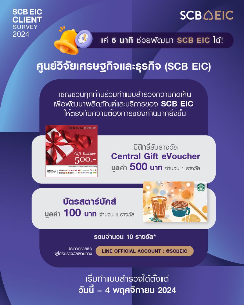 [SCB Thailand] SCB EIC CLIENT SURVEY 2024 ร่วมตอบแบบสำรวจ SCB EIC ...