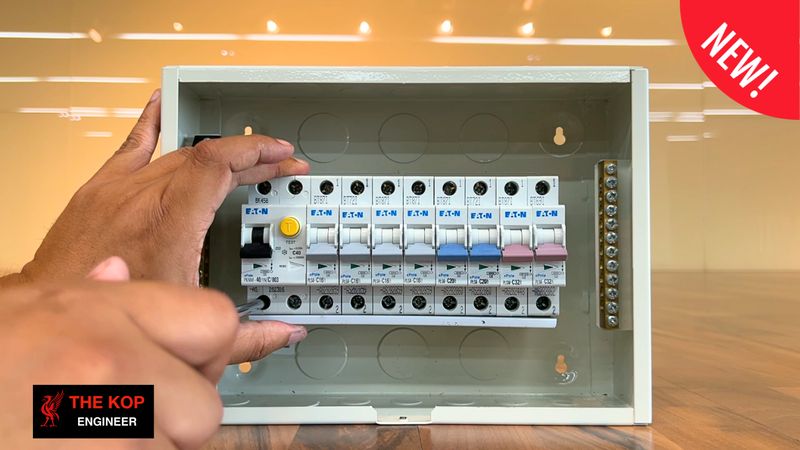 [เรียนรู้ระบบไฟฟ้า] การต่อสาย Consumer unit Din type Main RCBO 🔅 EATON ...