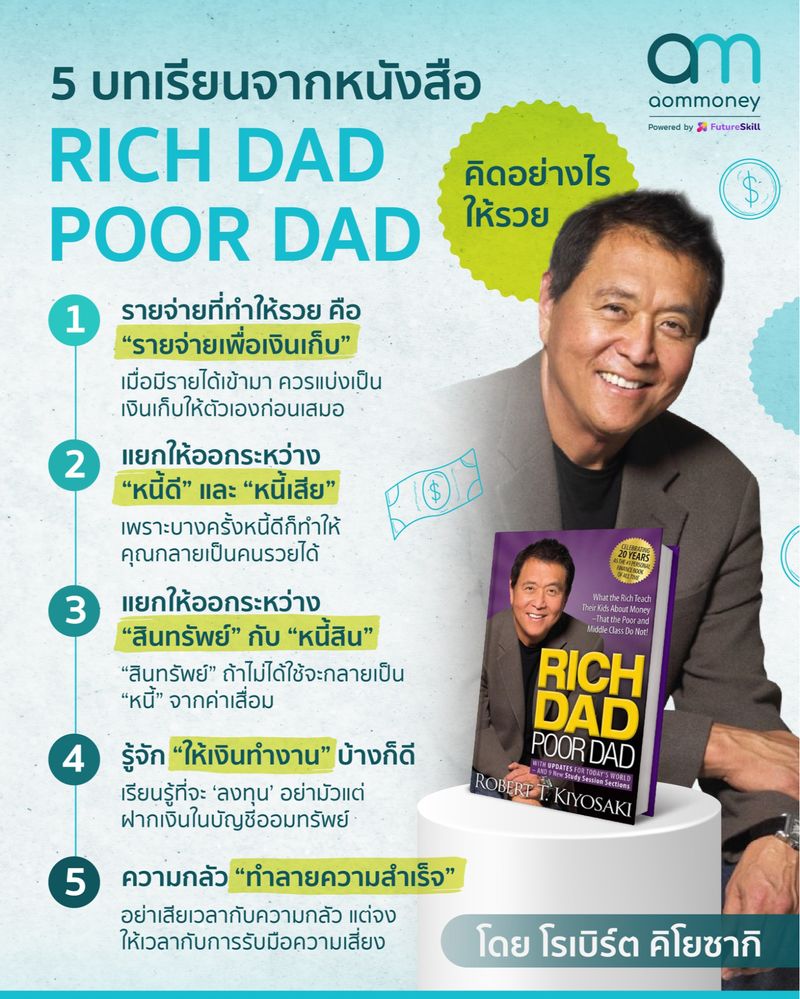 [aomMONEY] 5 บทเรียนจากหนังสือ: Rich Dad Poor Dad คิดอย่างไรให้รวย โดย ...
