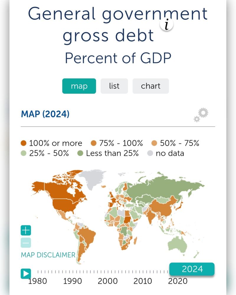 [ลครฝัน] หนี้สาธารณะรวมของรัฐบาลกลาง (ร้อยละของ GDP) https://www.imf ...