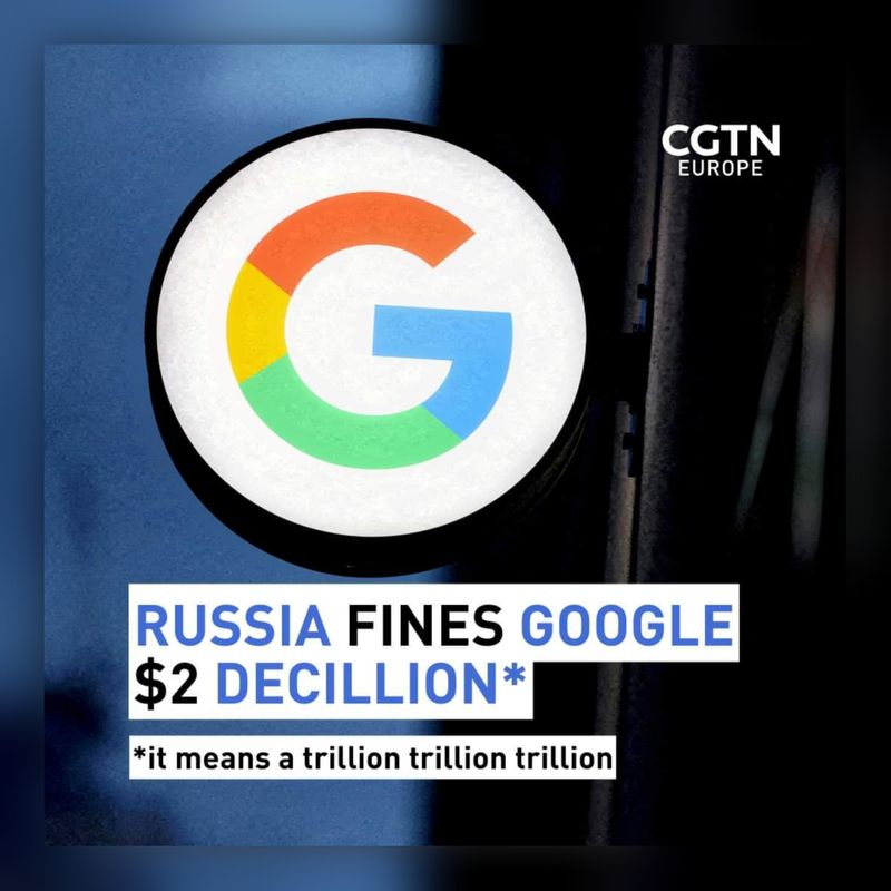 [ลครฝัน] ศาลรัสเซียสั่งปรับ Google เป็นเงิน $2 Decillion โทษฐานแบนช่อง ...