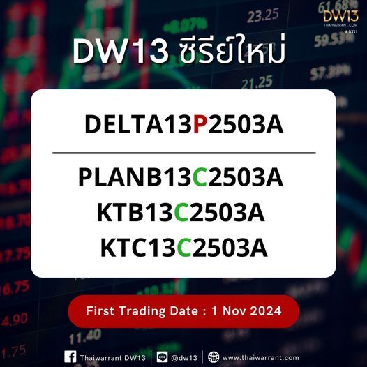 [@Newss] 🆕DW13 ซีรีย์ใหม่ล่าสุด! 🔴DELTA13P2503A 🟢PLANB13C2503A ...