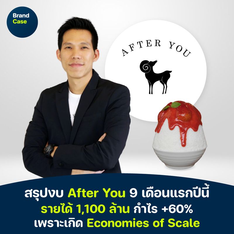 [BrandCase] สรุปงบ After You 9 เดือนแรกปีนี้ รายได้ 1,100 ล้าน กำไร +60% เพราะเกิด Economies of ...