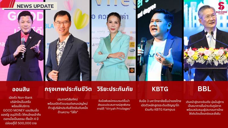 [SUCCESS CHANNEL] NEWS UPDATE: ออมสิน/ กรุงเทพประกันชีวิต/ วิริยะประกันภัย/ KBTG/ ธนาคารกรุงเทพ ...