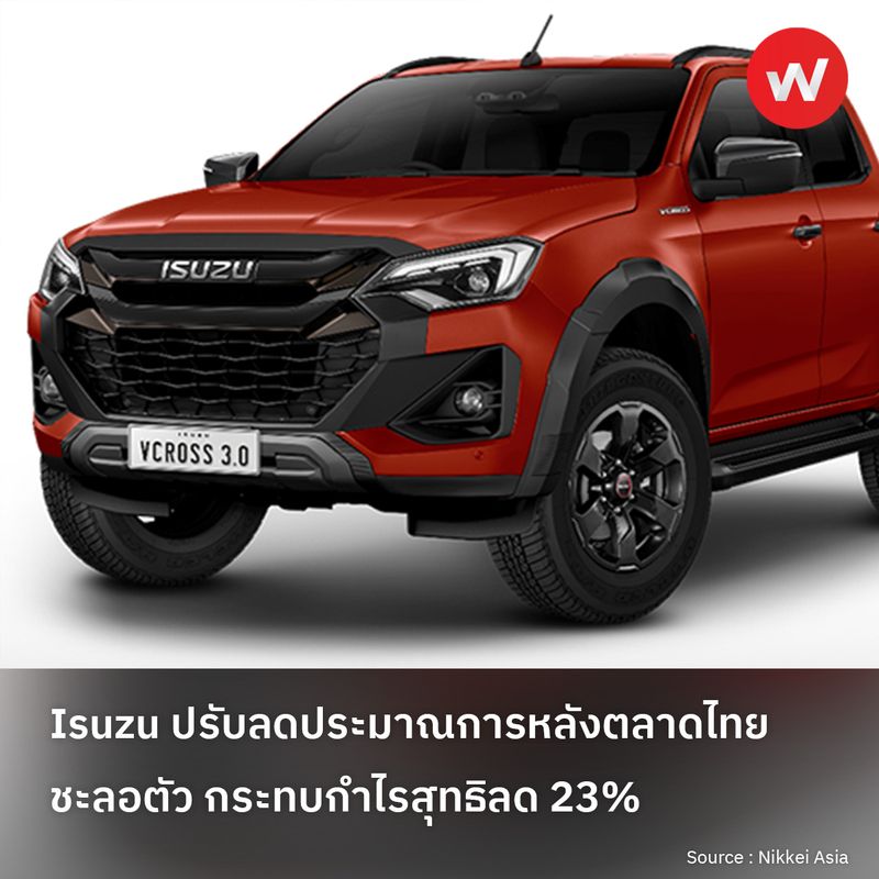 [WABIZ รู้รอบทิศ ธุรกิจญี่ปุ่น] Isuzu ปรับลดประมาณการหลังตลาดไทยชะลอตัว กระทบกำไรสุทธิลด 23% ...