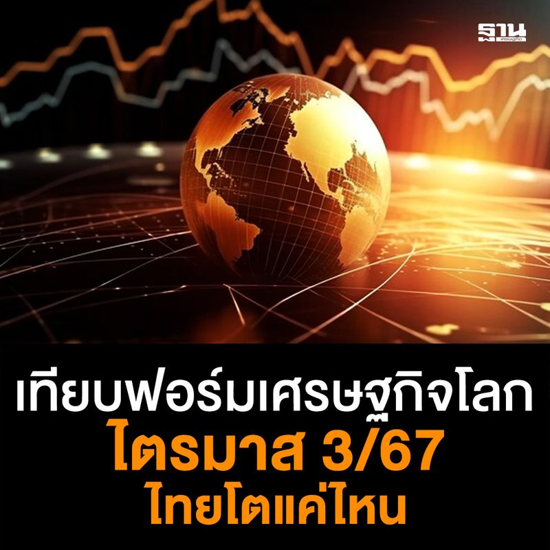 [ฐานเศรษฐกิจ_Thansettakij] เทียบฟอร์มเศรษฐกิจโลก ไตรมาส 3 ปี 67 ไทยโตแค่ไหน ส่องเศรษฐกิจโลก GDP ...