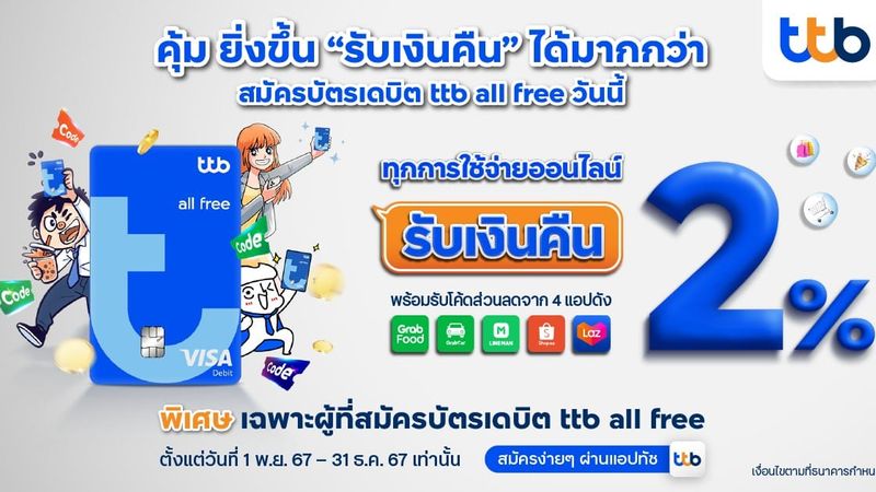 [CHANHEintomagazing] บัตรเดบิต ttb all free ส่งความสุขให้มนุษย์ออฟฟิศ ...