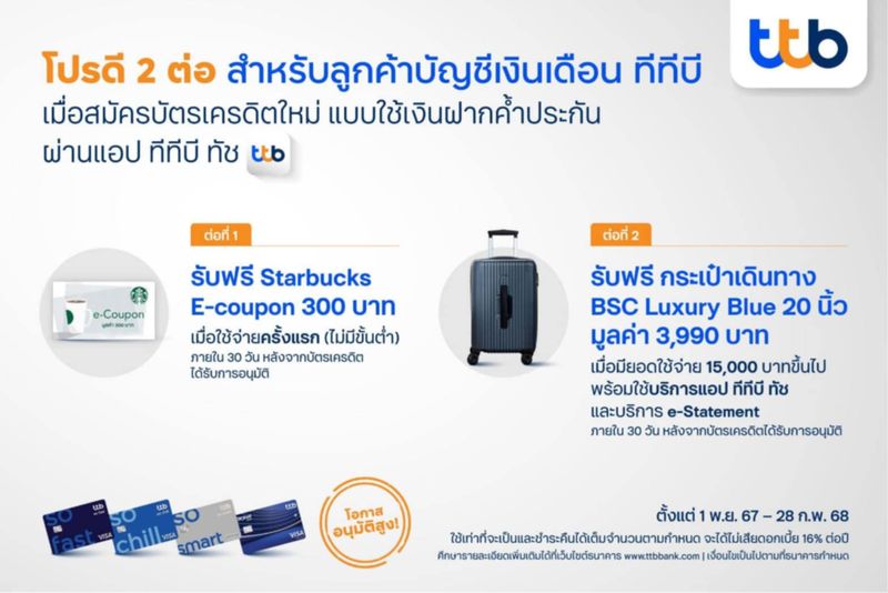 [CHANHEintomagazing] ทีทีบี มอบโปรฯ ดี 2 ต่อ ชวนลูกค้าบัญชีเงินเดือน ทีทีบี ใช้จ่ายคุ้มยิ่งกว่า ...