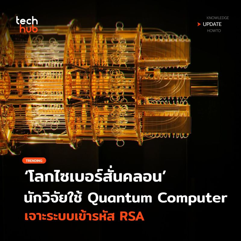 [Techhub] สั่นคลอน นักวิจัยจีนใช้ Quantum Computer เจาะระบบเข้ารหัส RSA ซึ่งเป็นรากฐานสำคัญของ ...
