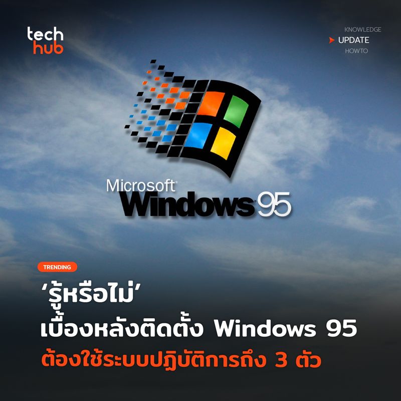 [Techhub] Windows ของเหล่าเด็กหนวด เชื่อว่าเด็กหนวดหลายคน ต้องรู้จักหรือเคยผ่าน Windows 95 กันมา ...