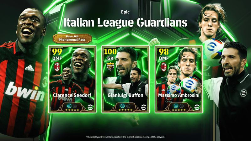 [efootball club] Epic: Italian League Guardians In addition to the 3 ...