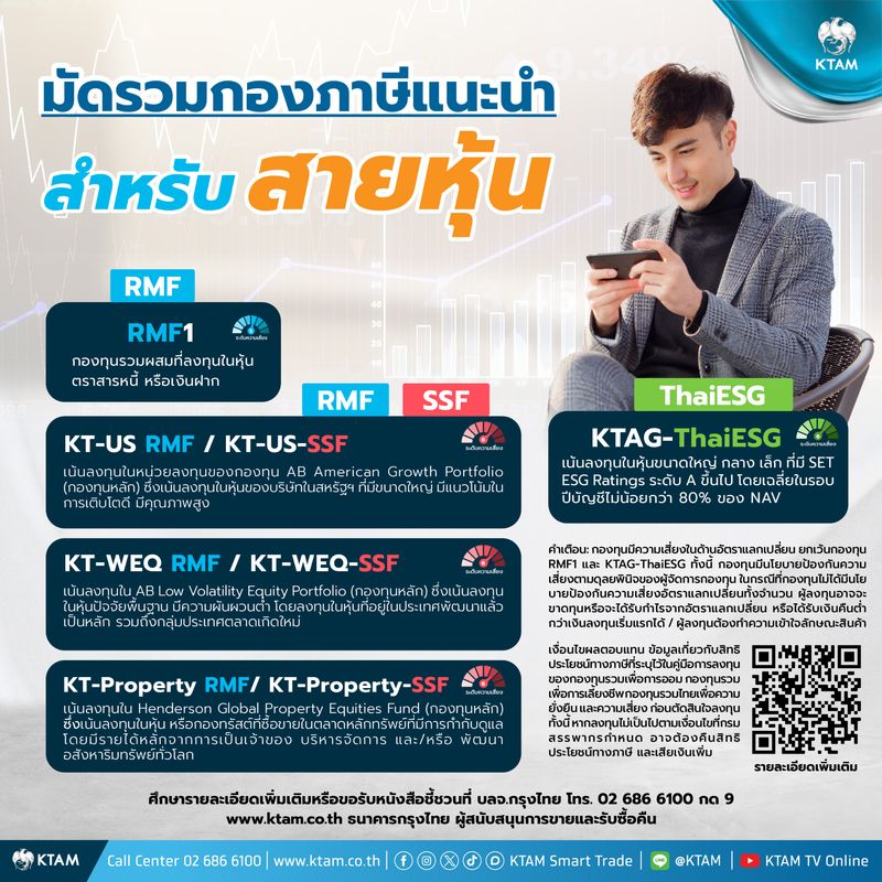[Krungthai Asset Management] 🎁 มัดรวมกองภาษีแนะนำ สำหรับ สายหุ้น รายละเอียดเพิ่มเติม https://www ...