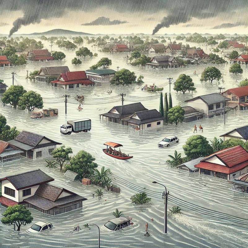 [Prashya Global] สาเหตุของน้ำท่วมหนักในจังหวัดนครศรีธรรมราชสามารถวิเคราะห์ได้จากปัจจัยหลัก ...