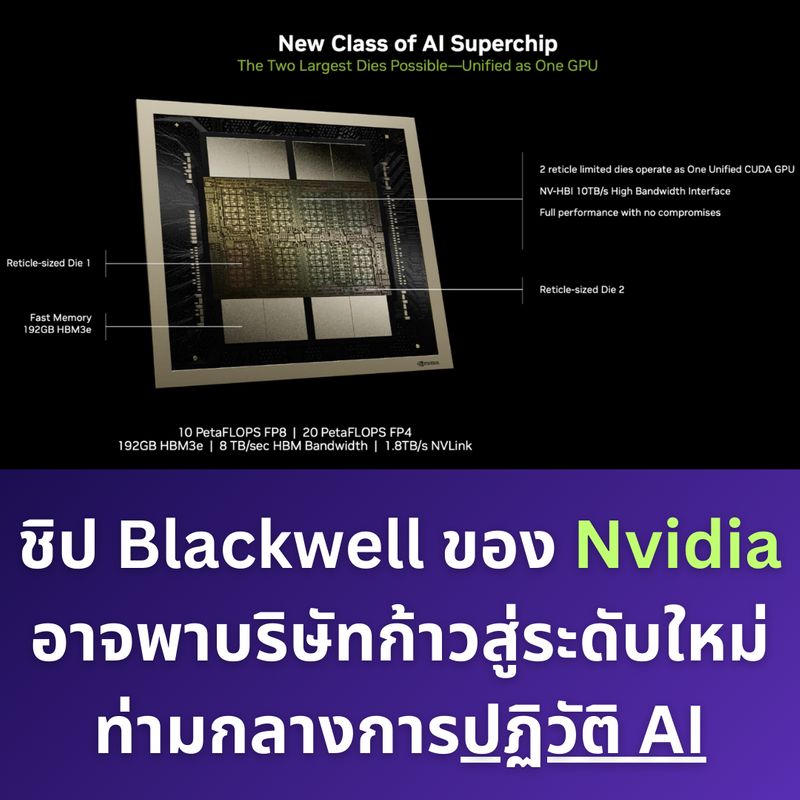 [Evolve Us] ชิป Blackwell ของ Nvidia อาจพาบริษัทก้าวสู่ระดับใหม่ ท่ามกลางการปฏิวัติ AI หุ้น ...