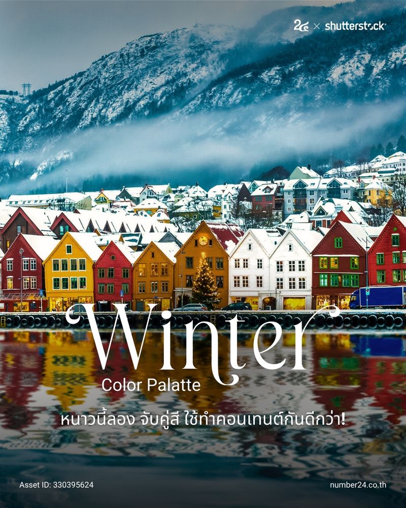 [NUMBER 24 x SHUTTERSTOCK] ️ เติมมนต์เสน่ห์แห่งฤดูหนาวให้กับงานออกแบบของคุณ ด้วยการจับคู่สีภาพ ...