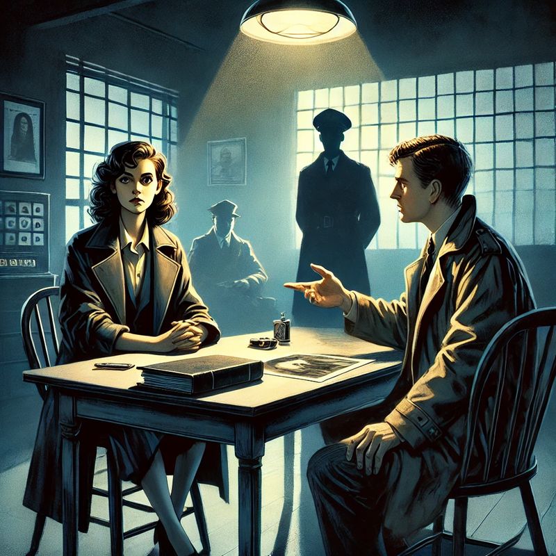 [Prashya Global] ตอนที่ 2: เงาแรกที่ปรากฏ ฉาก: ห้องสืบสวนของสถานีตำรวจ นลินนั่งอยู่ที่โต๊ะตรง ...