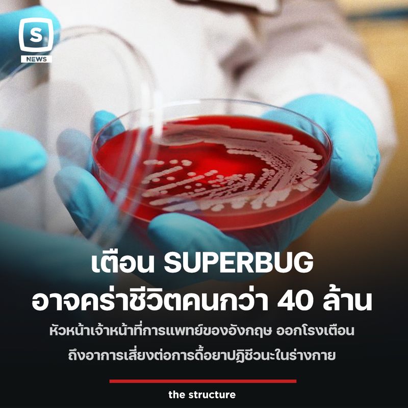 [The Structure] เตือน SUPERBUG อาจคร่าชีวิตคนกว่า 40 ล้าน หัวหน้าเจ้าหน้าที่การแพทย์ของอังกฤษ ...