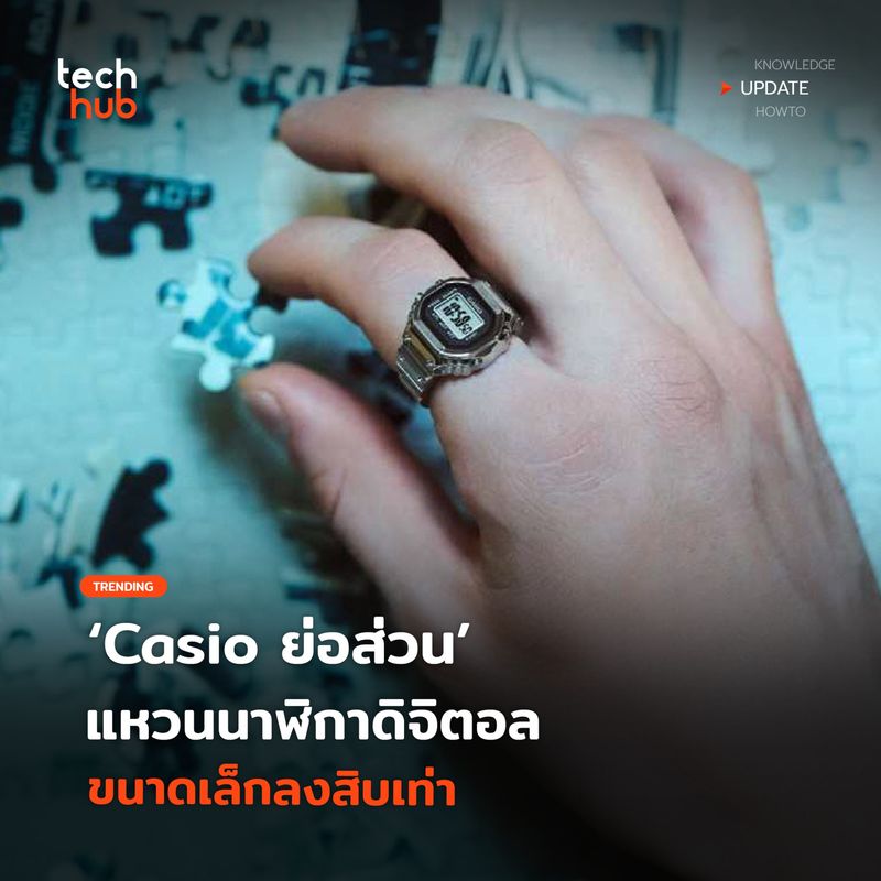 [Techhub] ย้อนกลับไปในสมัยเก่า Casio เปิดตัว แหวนนาฬิกา CRW-001 ซึ่งเป็นนาฬิกาดิจิตอลรูปทรงแหวน ...