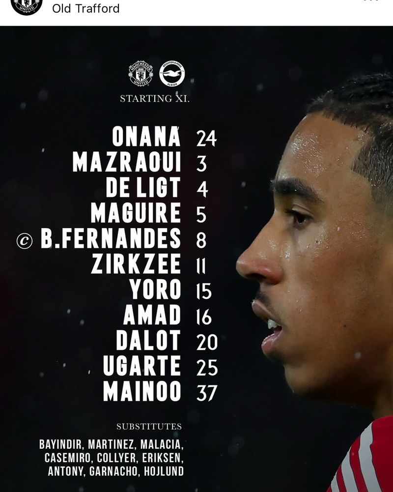 [NGOLO FOOTBALLTH] 🔴 Line-Up : 21.00 : 😈 MUN vs BHA 🕊️ #FPL #GW22 # ...