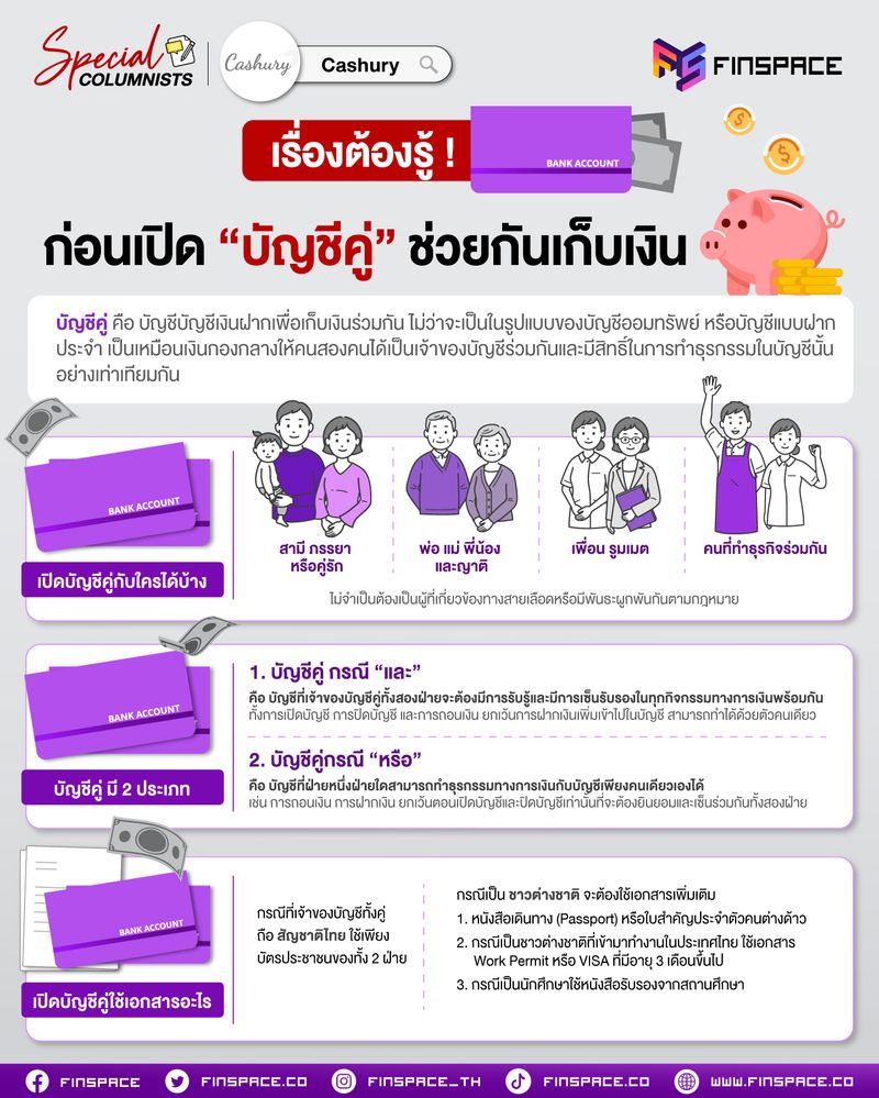 [FinSpace] เรื่องที่ต้องรู้! ก่อนเปิด “บัญชีคู่” #FSSpecialcolumnists x Cashury l บางเป้าหมาย ...