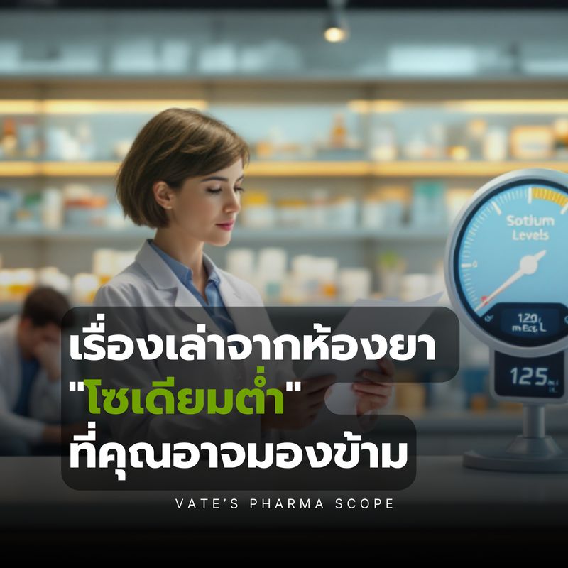 [Vate's Pharma Scope] เรื่องเล่าจากห้องยา... "โซเดียมต่ำ" ที่คุณอาจมองข้าม วันนี้ผมมีเรื่องจะ ...