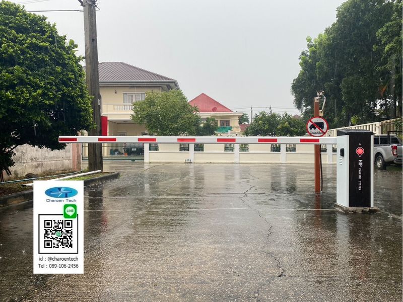 [Charoen Tech] งานติดตั้งระบบไม้กั้นรถยนต์แทนของเดิม ภาพหน้างานชุดนี้เป็นการให้บริการติดตั้งระบบ ...