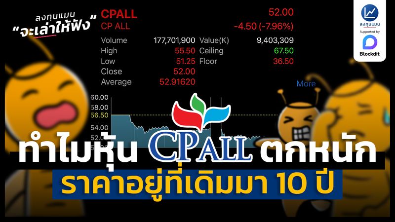 [ลงทุนแมน] ทำไม ราคาหุ้น CPALL ถึงตกหนัก และราคาอยู่ที่เดิมมา 10 ปี | ลงทุนแมนจะเล่าให้ฟัง ข่าว ...