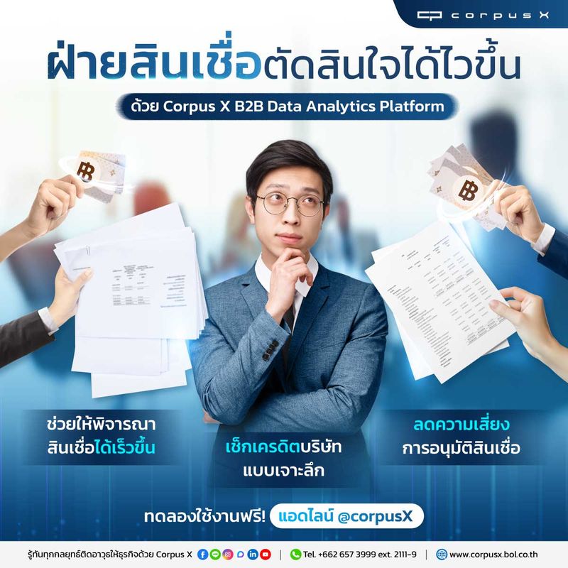 [Corpus X] ฝ่ายสินเชื่อตัดสินใจได้ไวขึ้น ด้วย Corpus X B2B Data Analytics Platform ฝ่ายสินเชื่อ ...