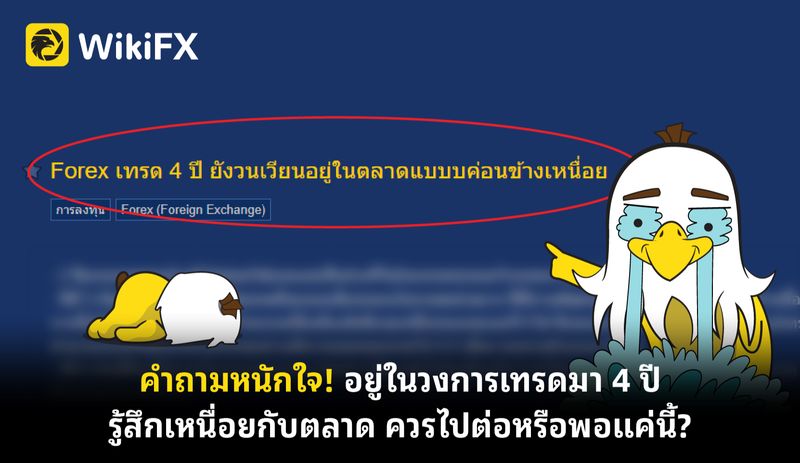 [WikiFX.TH] คำถามหนักใจ! อยู่ในวงการเทรดมา 4 ปีรู้สึกเหนื่อยกับตลาด ควรไปต่อหรือพอแค่นี้? https ...