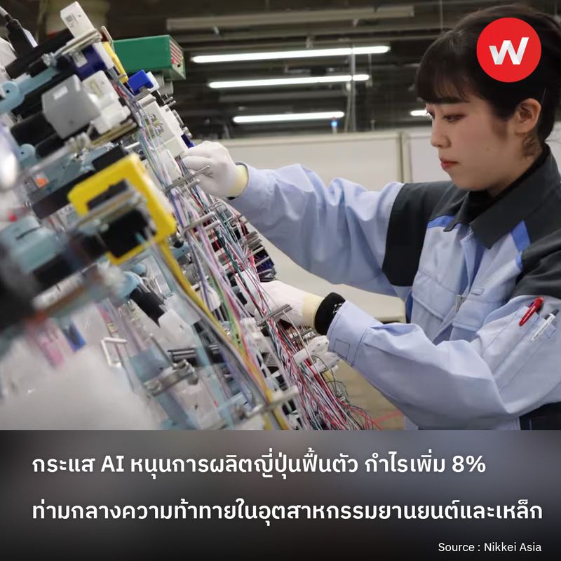 [WABIZ รู้รอบทิศ ธุรกิจญี่ปุ่น] กระแส AI หนุนการผลิตญี่ปุ่นฟื้นตัว กำไรเพิ่ม 8% ท่ามกลางความท้า ...