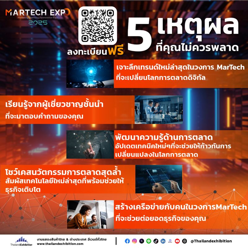 [THAILAND EXHIBITION] 💥5เหตุผลที่คุณไม่ควรพลาด งาน MarTech Expo 2025 💥 ...