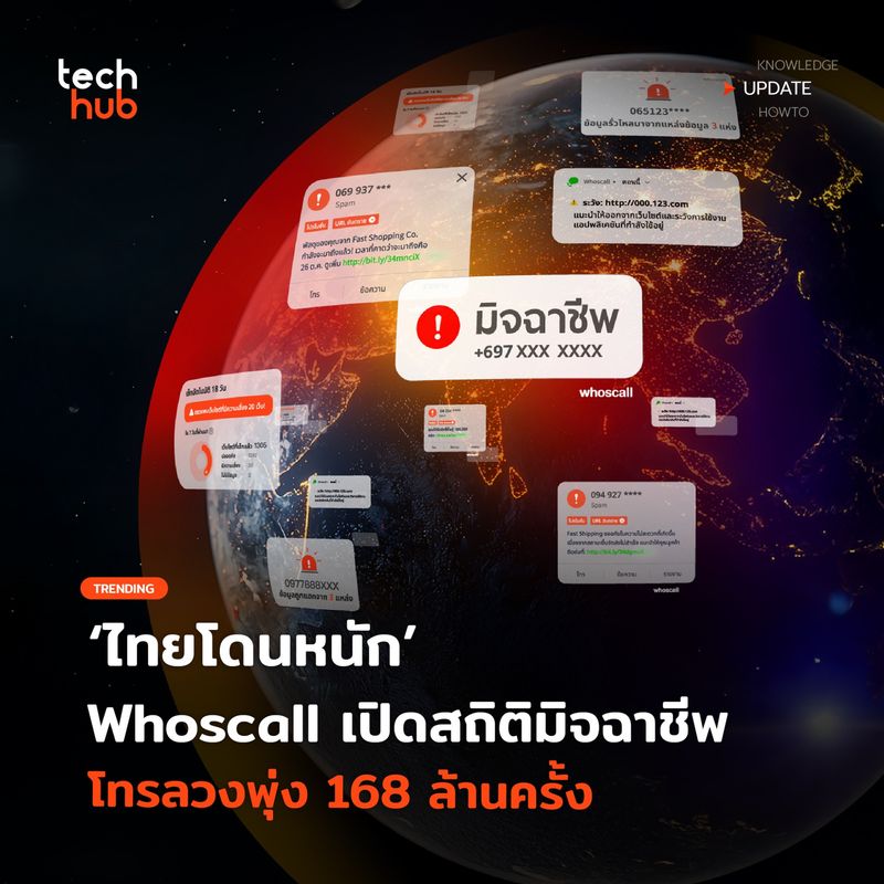[Techhub] Whoscall เปิดสถิติปี 2567 จำนวนสายมิจฉาชีพทางโทรศัพท์และข้อความ SMS หลอกลวงในไทยพุ่ง ...