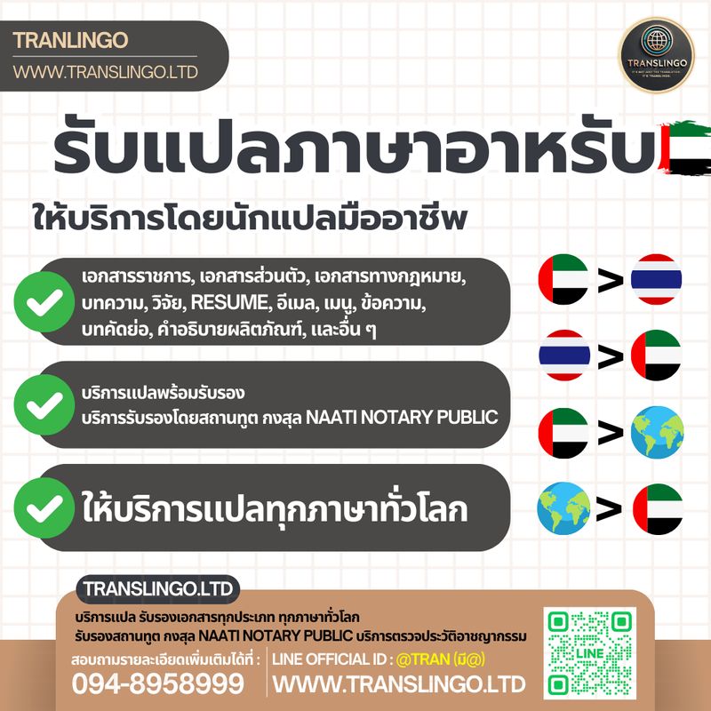 [Translingo Thailand] เปิดประตูสู่โลกอาหรับ: บริการแปลภาษาอาหรับครบวงจร โดย Translingo 🌏 ภาษา ...