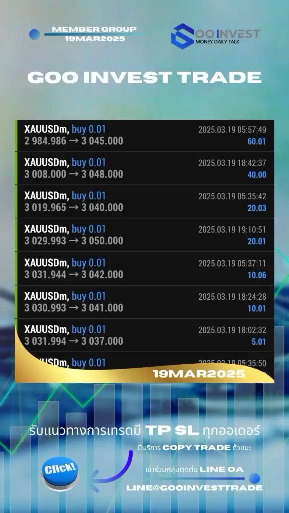 [Goo Invest Trade] MemberGooInvest 🔥💸 📌สอบถามเพิ่มเติม 📌 Line Official ...