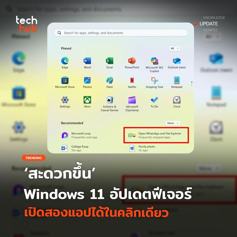[Techhub] จับคู่แอป อาจมีบางโปรแกรมหรือแอปฯ เวลาเปิดใช้งาน ก็มีการจับคู่กับแอปฯ อื่นด้วย เช่น ...