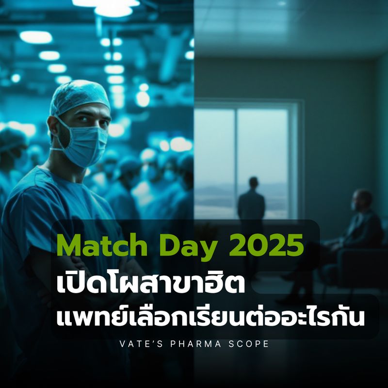 [Vate's Pharma Scope] เปิดโผสาขาฮิต สาขาไหนมาแรง สาขาไหนเริ่มแผ่ว? เจาะลึก Match Day วงการแพทย์ ...