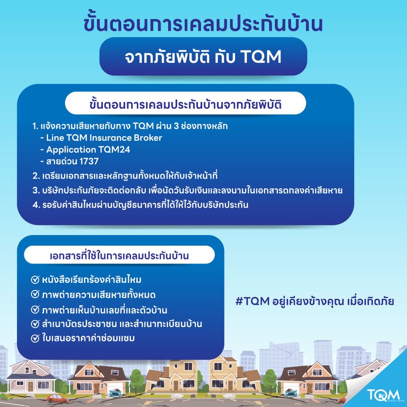 [TQM Insurance Broker] ขั้นตอนการเคลมประกันบ้านจากภัยพิบัติกับ TQM 📌ไม่ ...