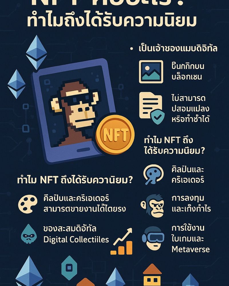 [Peach ตามผมลงทุนคริปโต] NFT คืออะไร? ทำไมถึงได้รับความนิยม NFT หรือชื่อเต็มว่า Non-Fungible ...
